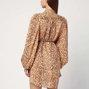 Zimmermann Linen Leopard Print Short Dress