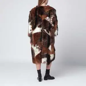 Prada Patchwork Shearling Coat