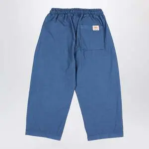 BÚHO Navy Cotton Poplin Trousers