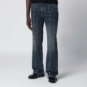 Versace Straight-leg Stonewashed Cotton Denim Jeans