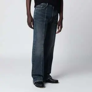 Versace Straight-leg Stonewashed Cotton Denim Jeans