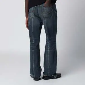 Versace Straight-leg Stonewashed Cotton Denim Jeans