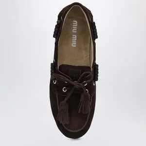 Miu Miu Suede Tassel Deck Shoes