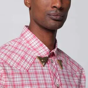 Versace Slim-fit Cotton Poplin Check Shirt