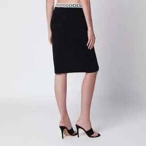 Versace Jacquard Viscose-blend Midi Skirt