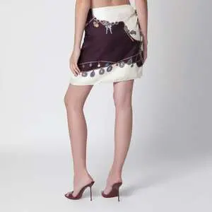 Versace Stolen Jewels" Printed Silk Twill Mini Skirt - Multicolor