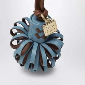 Miu Miu Nappa Leather Charm With Gold-tone Logo Tag