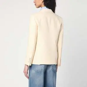 Valentino Garavani Single-breasted Jacket In Wool And Silk