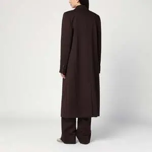 Stella McCartney Double-breasted Plum Wool Coat
