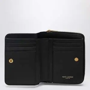 Saint Laurent Cassandre Quilted Compact Zip-around Wallet