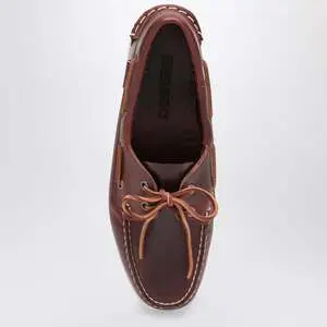 SEBAGO Moccasin Docksides Portland Waxed Leather Boat Shoes - Brown