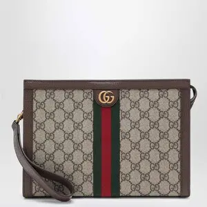 Gucci Gg Supreme Ophidia Pouch - Beige