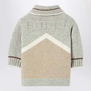 Gucci Wool Cardigan With Argyle Inlay