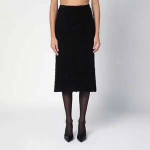 Balenciaga Tweed Midi Skirt