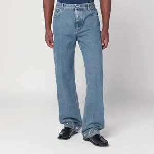 Valentino Garavani Medium Wash Jeans With Cabochons