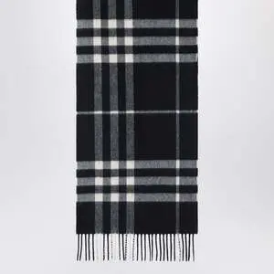 Burberry Check Cashmere Scarf - Black