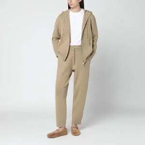 Burberry Cashmere Blend Jogging Trousers With Drawstring Waist
