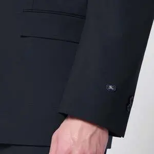 Burberry Navy Wool Blend Jacket