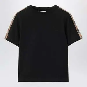 Burberry Cotton T-shirt With Check Detail