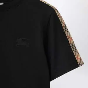Burberry Cotton T-shirt With Check Detail