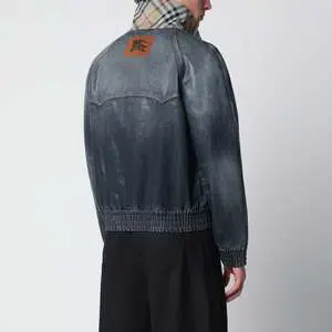 Burberry Coated Denim Aviator Jacket