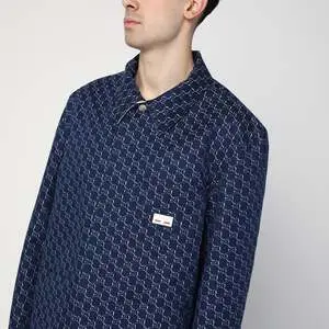 Gucci Gg Shadow Jacquard Denim Jacket