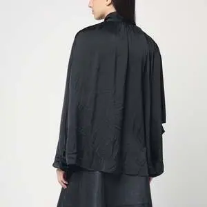 Balenciaga Satin Blouse With Bow Detail
