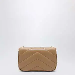 Saint Laurent Loulou Mini Leather Shoulder Bag - Beige