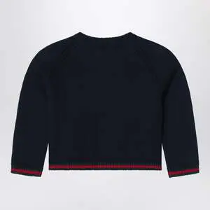 Gucci Wool Cardigan With Web Tape Detail