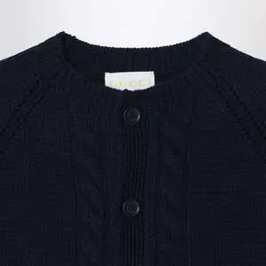 Gucci Wool Cardigan With Web Tape Detail