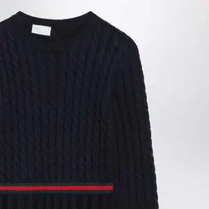 Gucci Wool Dress With Web Detail