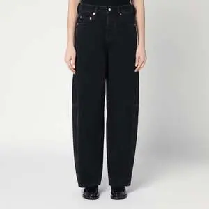 Gucci Wide-leg Jeans In Cotton Denim - Black
