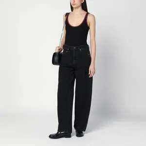 Gucci Wide-leg Jeans In Cotton Denim - Black