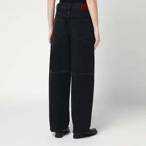 Gucci Wide-leg Jeans In Cotton Denim - Black