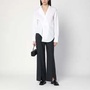 Gucci Wool Trousers With Back Logo Embroidery