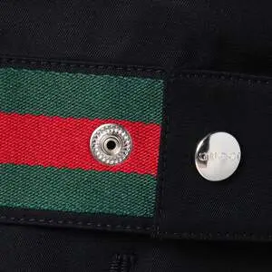 Gucci Cotton Twill Jacket With Web Detail