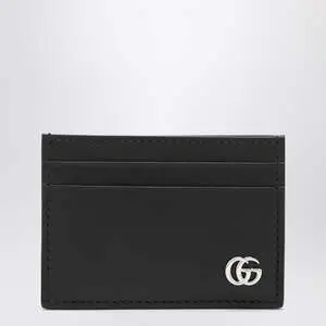 Gucci Card Holder With Money Clip Gg Marmont - Black