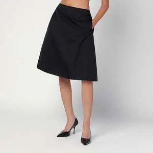 Alexander McQueen Flared Silk Blend Skirt