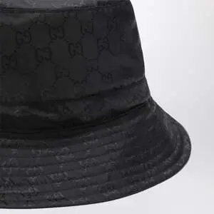Gucci Reversible Gg Nylon Bucket Hat - Black