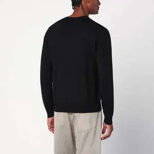 Alexander McQueen Wool Crew Neck Sweater With Embroidered Logo