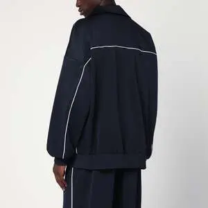 Gucci Navy Technical Jersey Zip Collar Sweatshirt