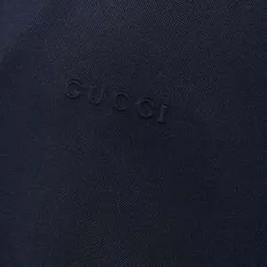 Gucci Navy Technical Jersey Zip Collar Sweatshirt