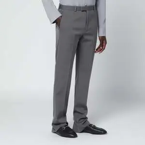 Gucci Grey Wool Satin Trousers