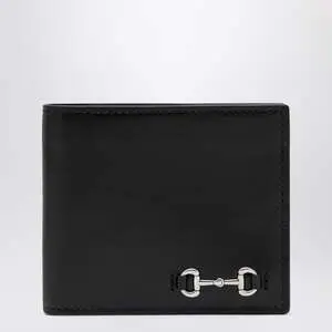 Gucci Bi-fold Wallet With Horsebit - Black