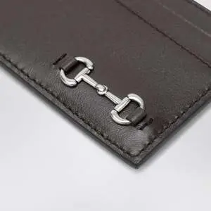 Gucci Cocoa Cardholder With Horsebit