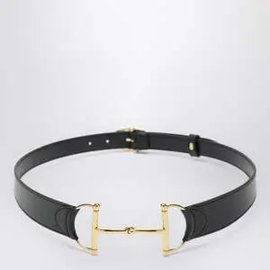 Gucci Belt With Oversized Horsebit Buckle - Black