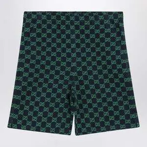 Gucci Gg Cotton Piqué Shorts - Blue