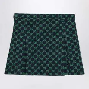Gucci Gg Cotton Piqué Mini Skirt - Black
