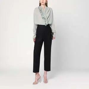 Alberta Ferretti Tailored Virgin Wool Blend Trousers