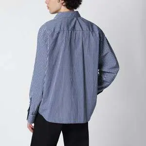 Balenciaga Oversize Navy And White Striped Shirt